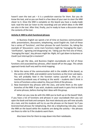 Using mind maps in Business English | PDF