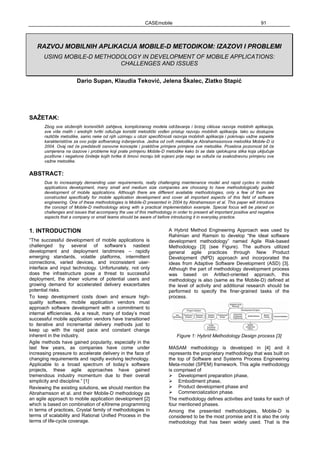 Using Mobile-D methodology in development of mobile applications ...
