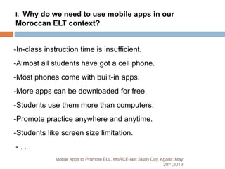 Using Mobile Applications to Promote English Language Learning | PPT