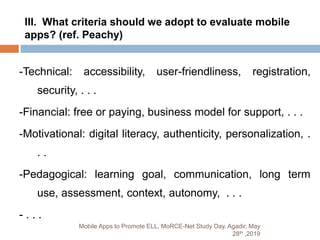 Using Mobile Applications to Promote English Language Learning | PPT