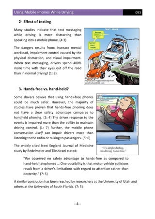 Using mobile phones while driving effects & solutions | PDF