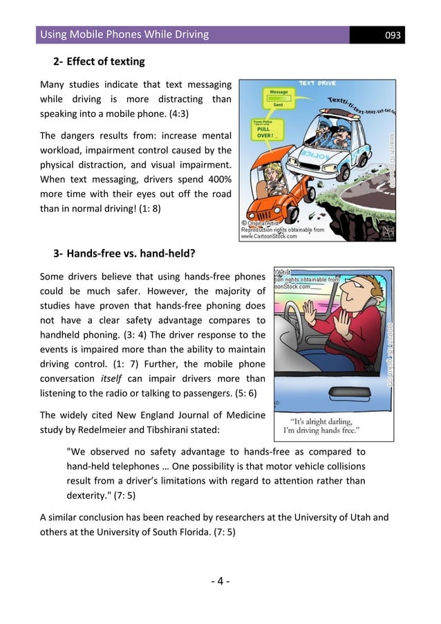 Using mobile phones while driving effects & solutions | PDF