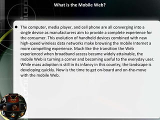 Using mobile technologies to develop new ways of | PPT