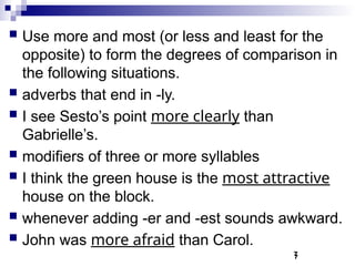 Mastering Modifiers: Using Good, Well, and Degrees of Comparison | PPT