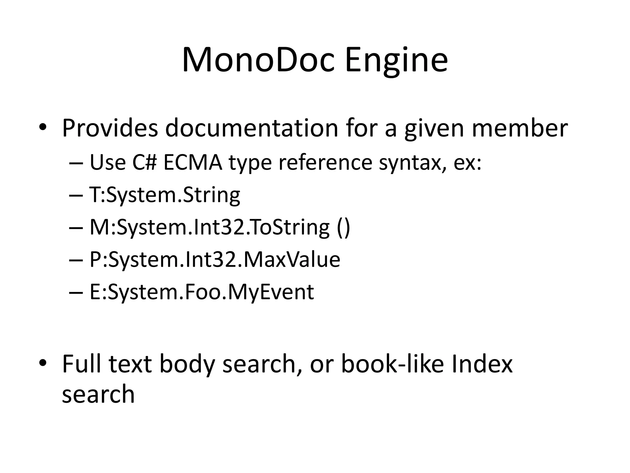 Using monodoc | PPT