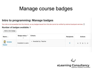Using moodle badges | PPT