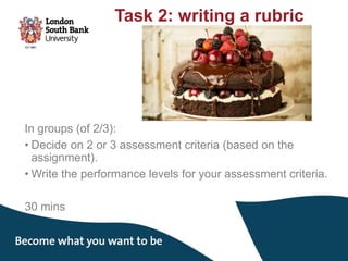 Using rubrics in moodle to manage assessment | PPTX