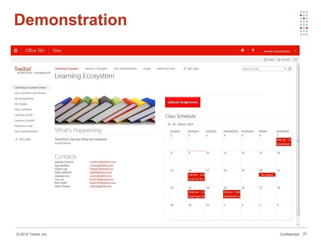 Using SharePoint / Office 365 as Learning Ecosystem | PPT