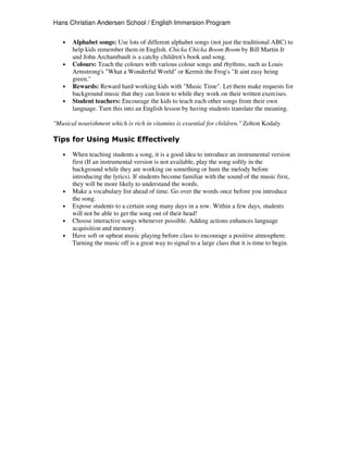 Using Music In The Esl Classroom | PDF