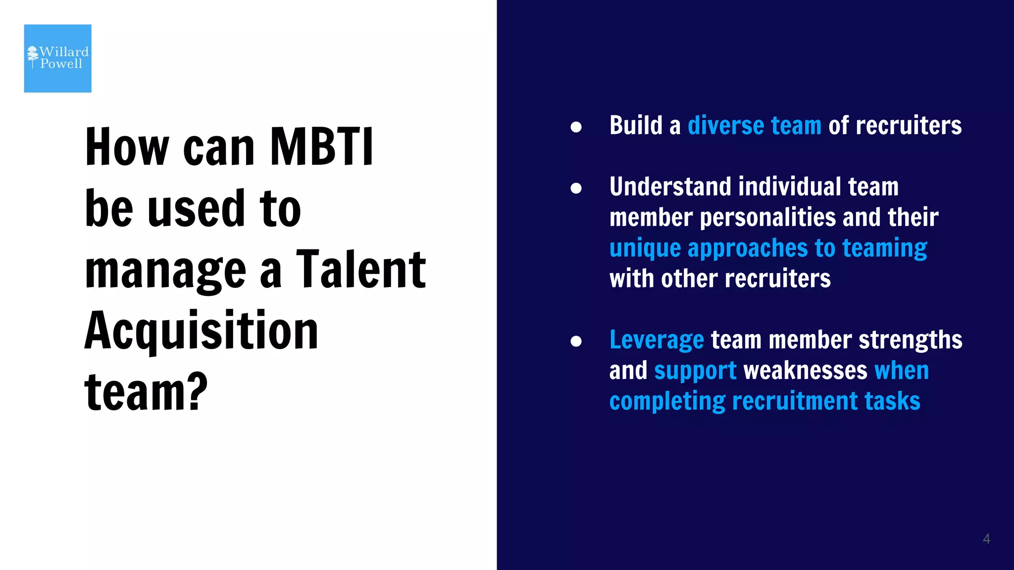 Using myers briggs type indicator (mbti) to build and manage talent ...