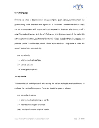 Using NIH Stroke Scale and Accurate Documentation for Better Patient ...