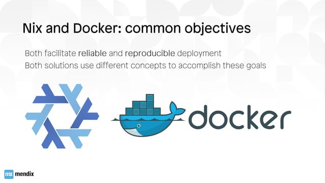 Using Nix and Docker as automated deployment solutions | PPT