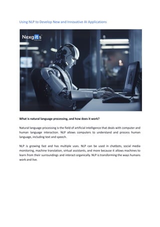 Using NLP to Develop New and Innovative AI Applications.pdf