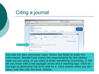 Using noodle tools lesson | PPT