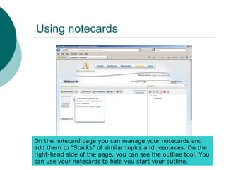 Using noodle tools lesson | PPT