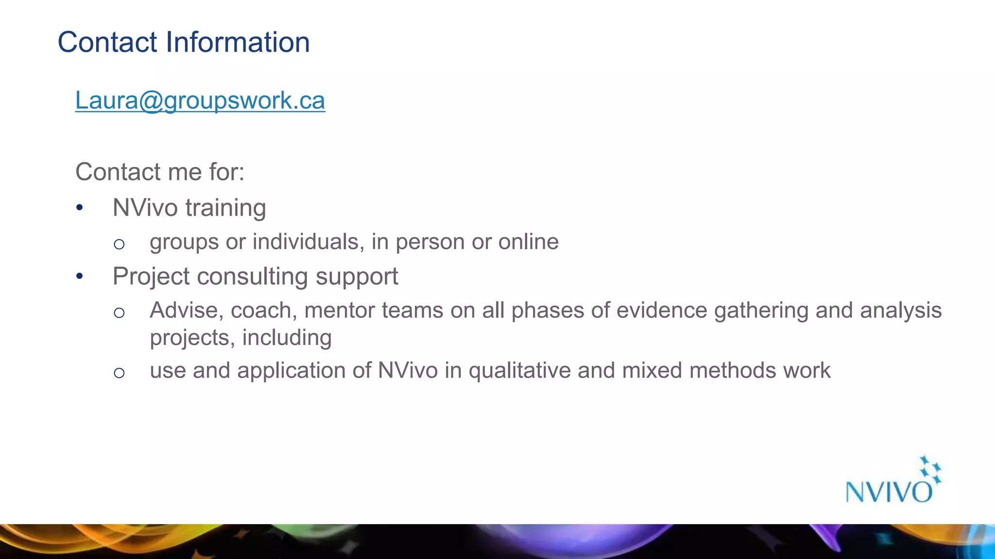 Using NVivo in Healthcare - Steps for a More Effective Strategy | PPT