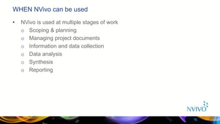 Using NVivo in Healthcare - Steps for a More Effective Strategy | PPT
