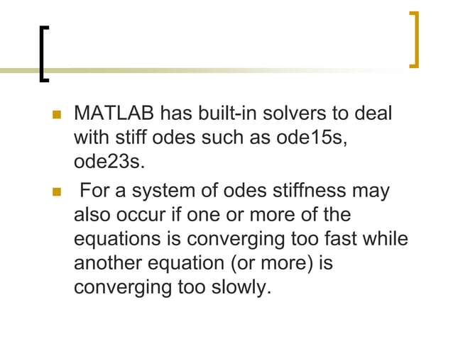 MATLAB ODE | PPT