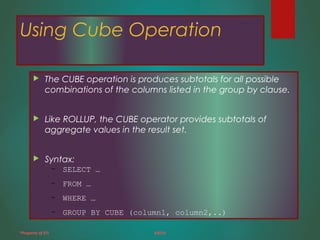 Using olap | PPT | Databases | Computer Software and Applications