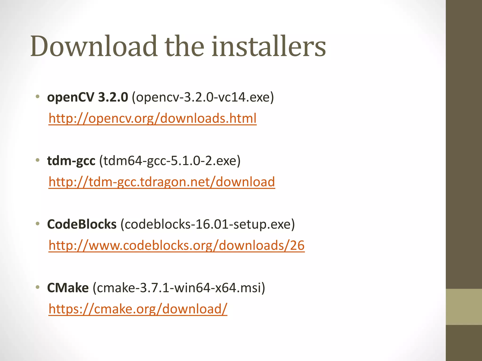 Using Opencv 320 With Codeblocks Ppt 5820