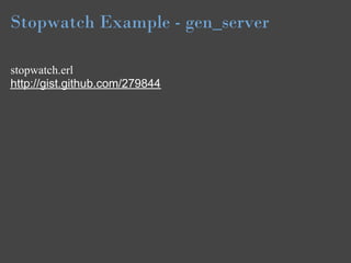 Using OTP and gen_server Effectively | PDF