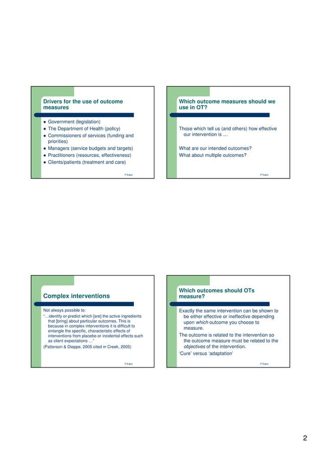 Using-outcome-measures-in-OT-LLL event-London region-Eakin.pdf | Free ...