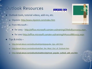 Using Outlook And Exchange Sever System for ISM | PPTX | Email | Internet