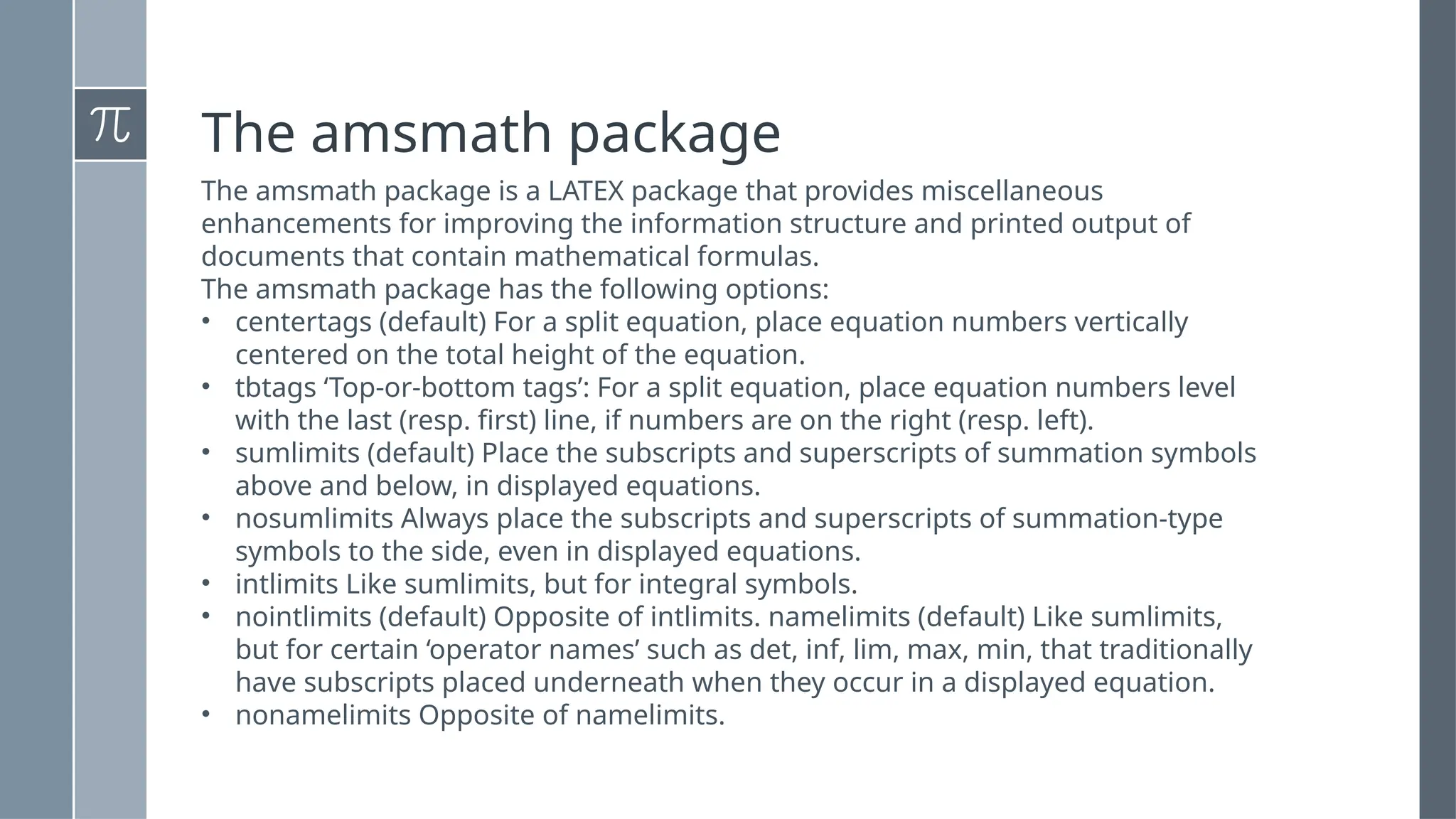Using package amsmath typing equation labeling and referring.pptx
