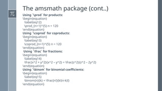 Using package amsmath typing equation labeling and referring.pptx