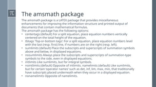Using package amsmath typing equation labeling and referring.pptx