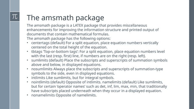 Using package amsmath typing equation labeling and referring.pptx