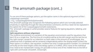 Using package amsmath typing equation labeling and referring.pptx