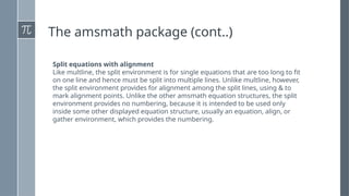 Using package amsmath typing equation labeling and referring.pptx