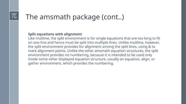 Using package amsmath typing equation labeling and referring.pptx