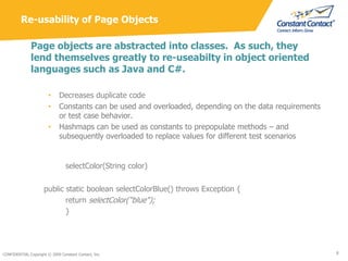 Using Page Objects | PPTX
