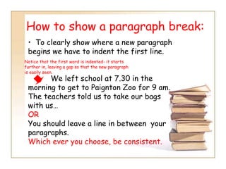 USING PARAGRAPHS.ppt | Zoos & Aquariums | Attractions