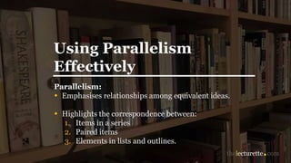 Using Parallelism in Writing | PPTX | Sports