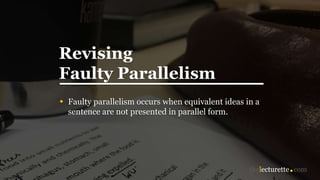 Using Parallelism in Writing | PPTX