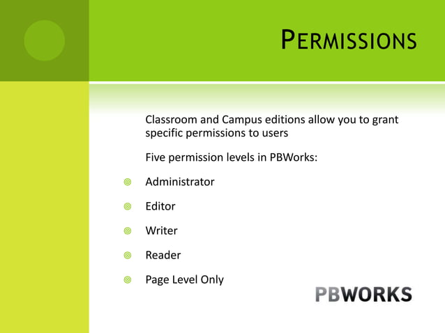 Using pb works in the classroom | PPTX