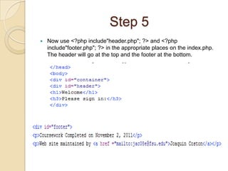 Using php to design a guestbook website tutorial | PPTX