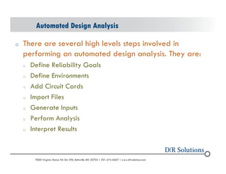Using Physics of Failure to Predict System Level Reliability for Avionic Systems | PPT