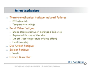 Using Physics of Failure to Predict System Level Reliability for Avionic Systems | PPT