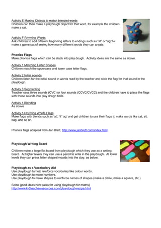 Using playdough | PDF