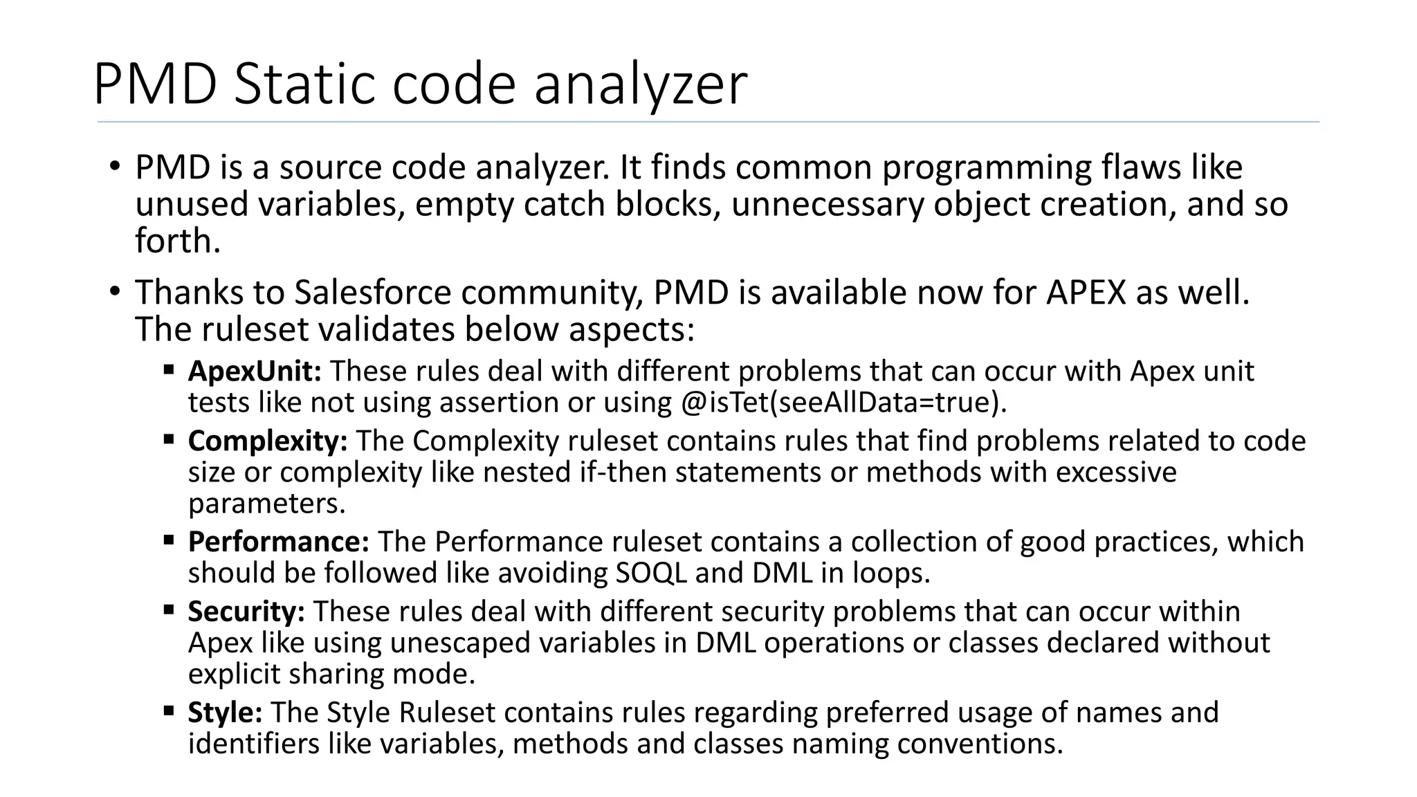 Using Pmd To Ensure Apex Coding Best Practices Ppt