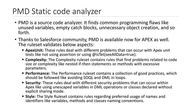 Using pmd to ensure apex coding best practices | PPT | Free Download