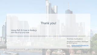 Using PnP JS Core in Node.js