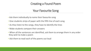 Using Poetry in the English Language Classroom…why (not)? | PPTX ...