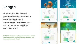 Using pokemon go in maths | PPTX