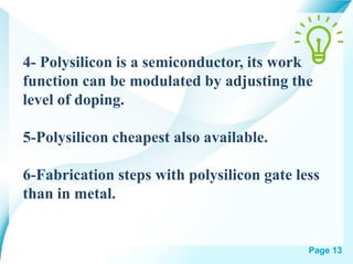 Using polysilicon as a gate contact instead of metal in CMOS | PDF