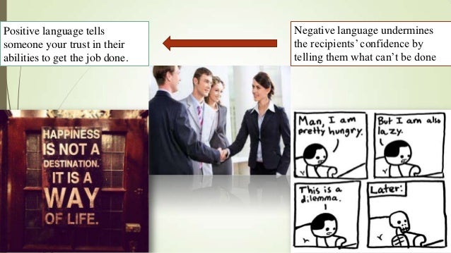 Using positive language